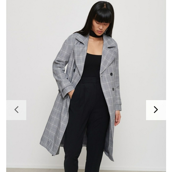 Dynamite | Jackets & Coats | Dynamite Belted Plaid Trench Coat | Poshmark